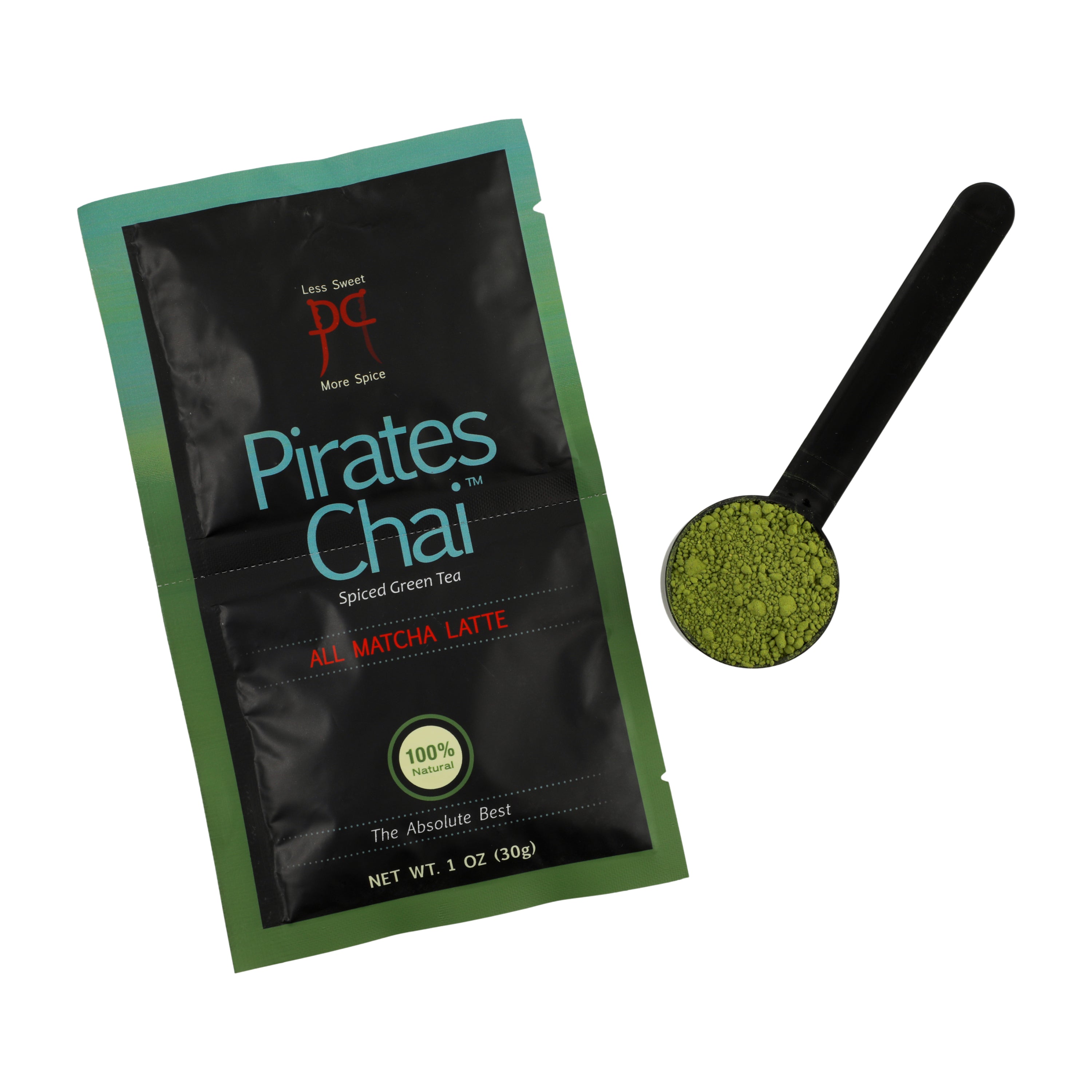 Pirates Matcha Chai Latte 1oz Travel/Trial FREE 1st Class Letter Rate